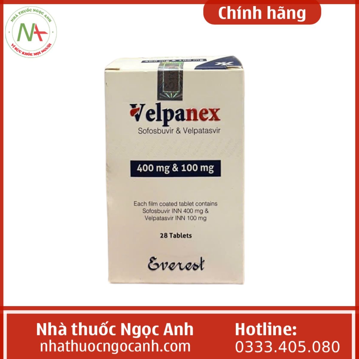 Thuốc Velpanex (Sofosbuvir, Velpatasvir ) 400/100mg là thuốc gì, có tác ...