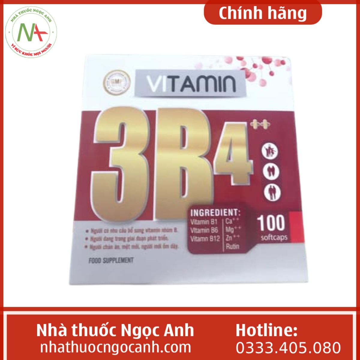 Vitamin 3B4++ có tác dụng gì, có tốt không, giá bao nhiêu, mua ở đâu?