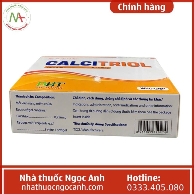 Thuốc Calcitriol 0.25mcg Dược Hà Tây (Calcitriol) có công dụng gì?