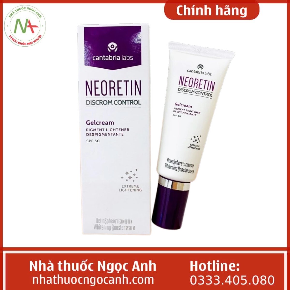 Neoretin Discrom Control Gel Cream SPF 50 có tác dụng gì? Mua ở đâu?