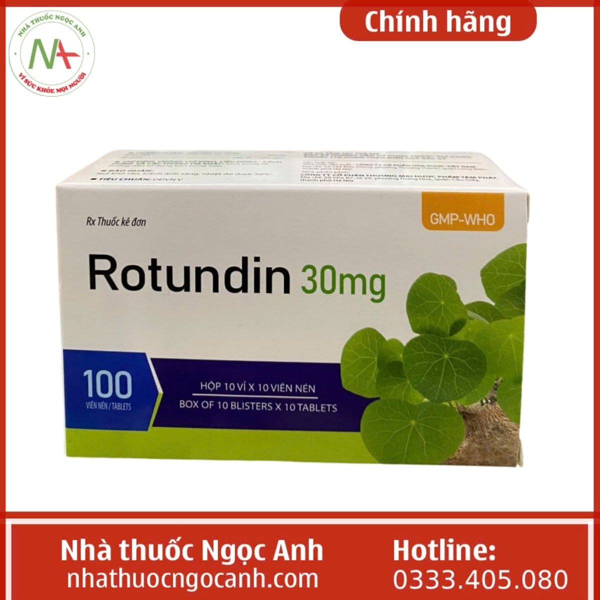 Thuốc Rotundin 30mg Hóa Dược (Rotundin) có tác dụng gì? Mua ở đâu?