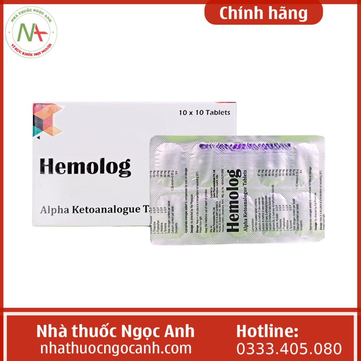 Thuốc Hemolog có tác dụng gì, giá bao nhiêu, mua ở đâu?