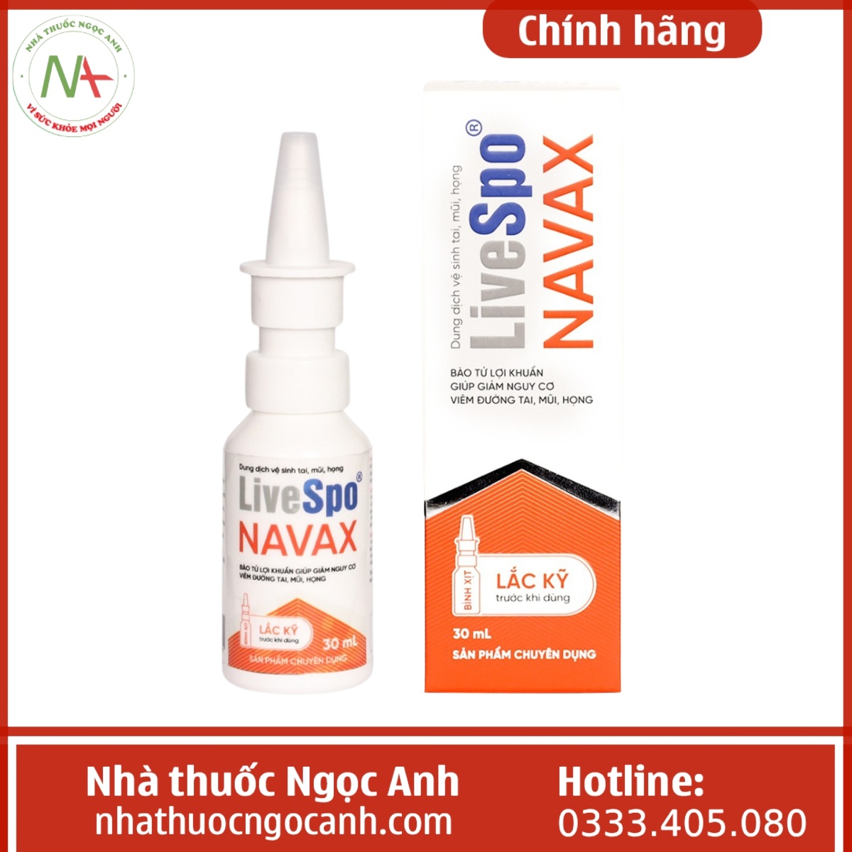 Dung dịch vệ sinh tai, mũi, họng LiveSpo NAVAX 30ml có tác dụng gì, mua ...
