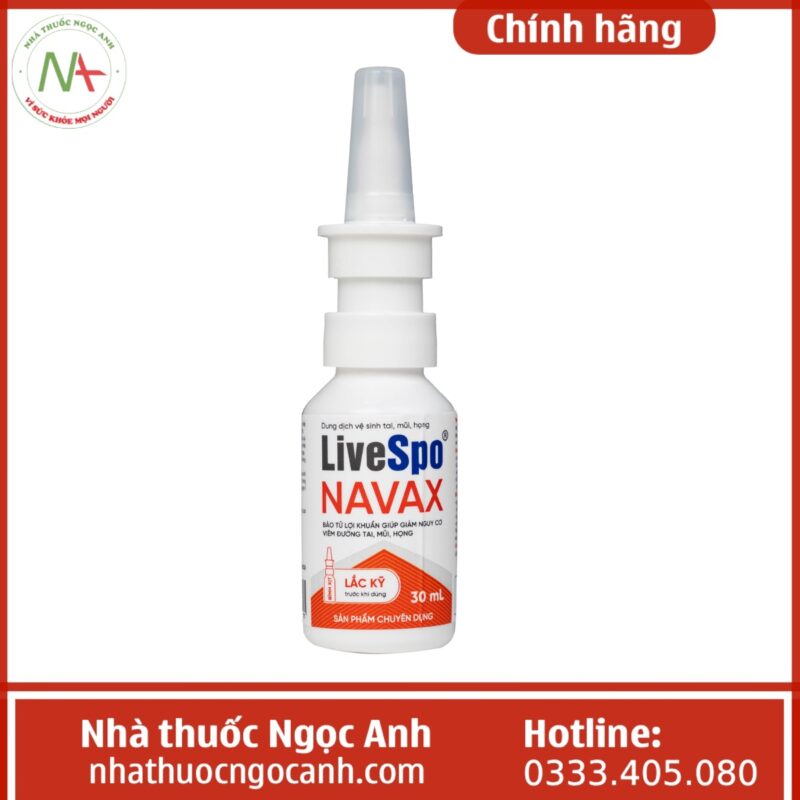 Dung dịch vệ sinh tai, mũi, họng LiveSpo NAVAX 30ml có tác dụng gì, mua ...