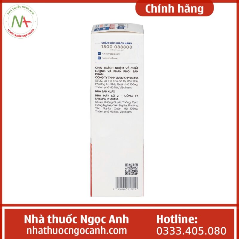 Dung dịch vệ sinh tai, mũi, họng LiveSpo NAVAX 30ml có tác dụng gì, mua ...