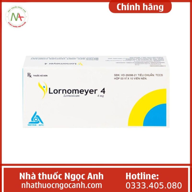 Thuốc Lornomeyer 4mg (Lornoxicam) có tác dụng gì, mua ở đâu?