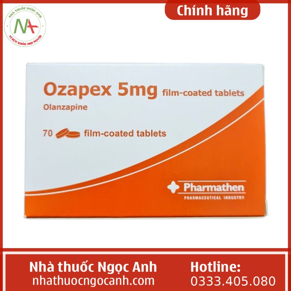 Thuốc Ozapex 5mg (Olanzapine) có tác dụng gì, giá bao nhiêu, mua ở đâu?