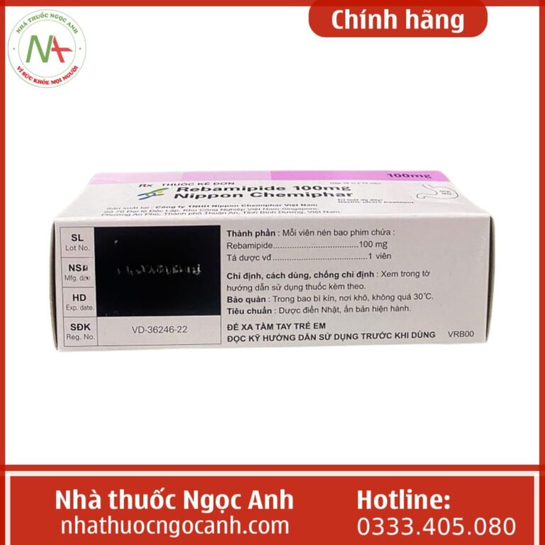 Thuốc Rebamipide 100mg Nippon Chemiphar (Rebamipide) có tác dụng gì?