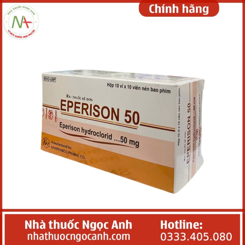 Eperison 50 (Eperison hydrochloride) là thuốc gì, mua ở đâu, giá bao nhiêu?