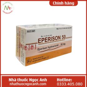 Eperison 50 (Eperison hydrochloride) là thuốc gì, mua ở đâu, giá bao nhiêu?
