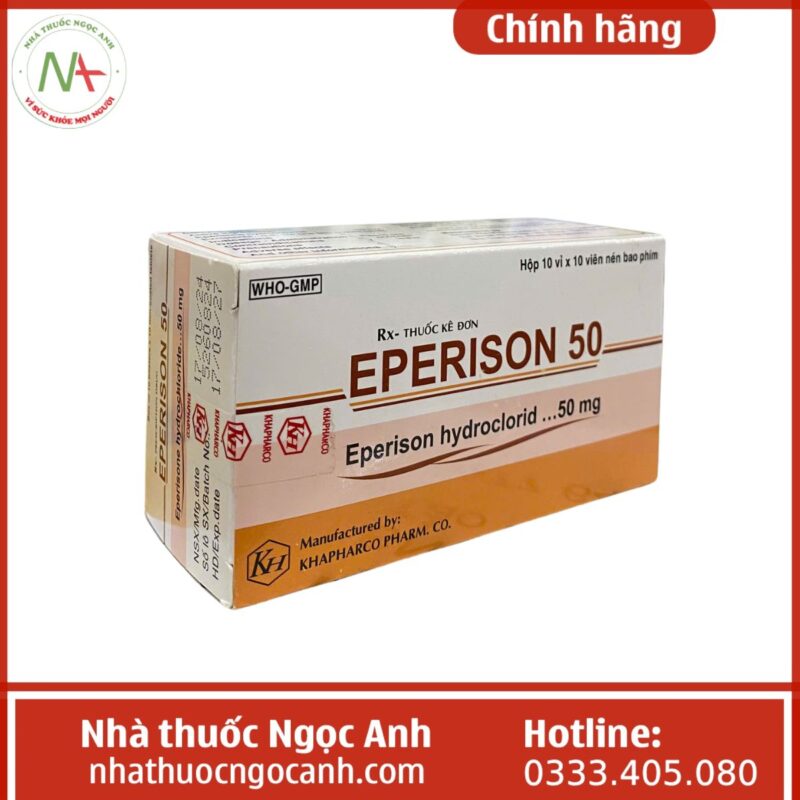 Eperison 50 (Eperison hydrochloride) là thuốc gì, mua ở đâu, giá bao nhiêu?