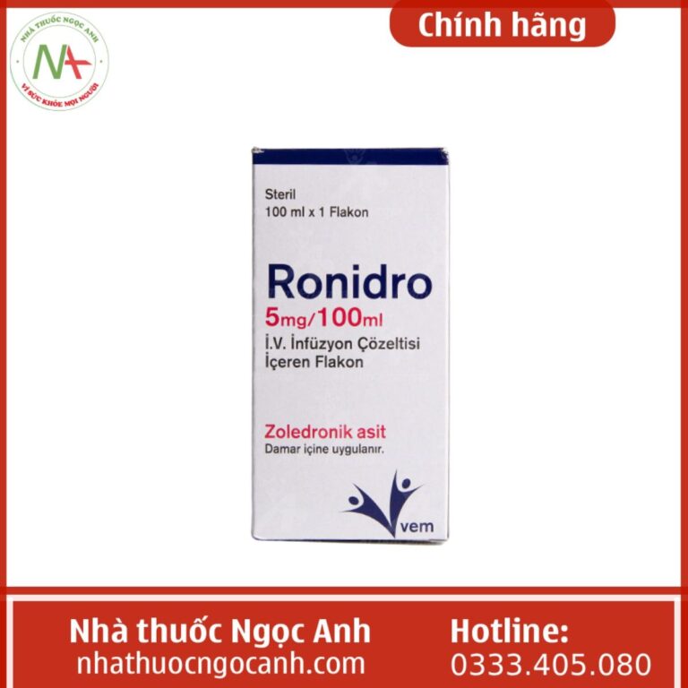 Thuốc Ronidro 5mg-100ml (Zoledronic Acid) là thuốc gì, mua ở đâu, giá ...