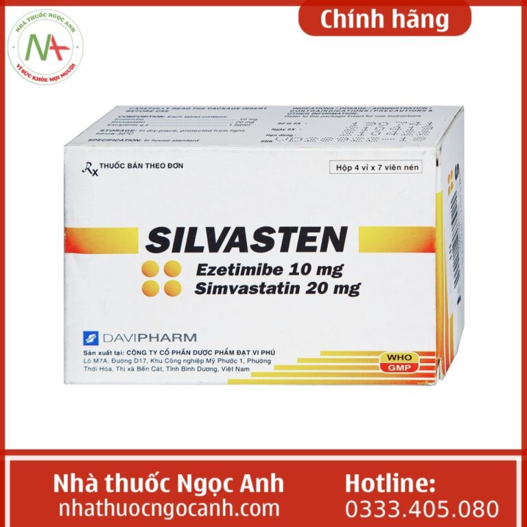 Thuốc Silvasten 20mg/10mg (Simvastatin/Ezetimibe) là thuốc gì, mua ở ...