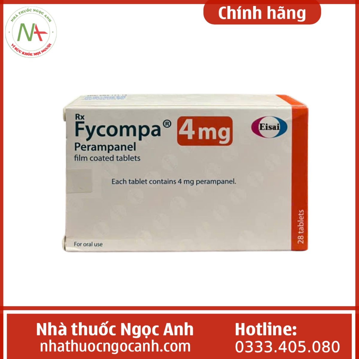 Fycompa 4mg là thuốc gì, mua ở đâu, giá bao nhiêu?