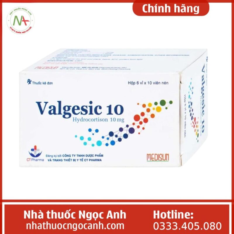 Thuốc Valgesic 10mg Medisun (Hydrocortisone) có tác dụng gì?