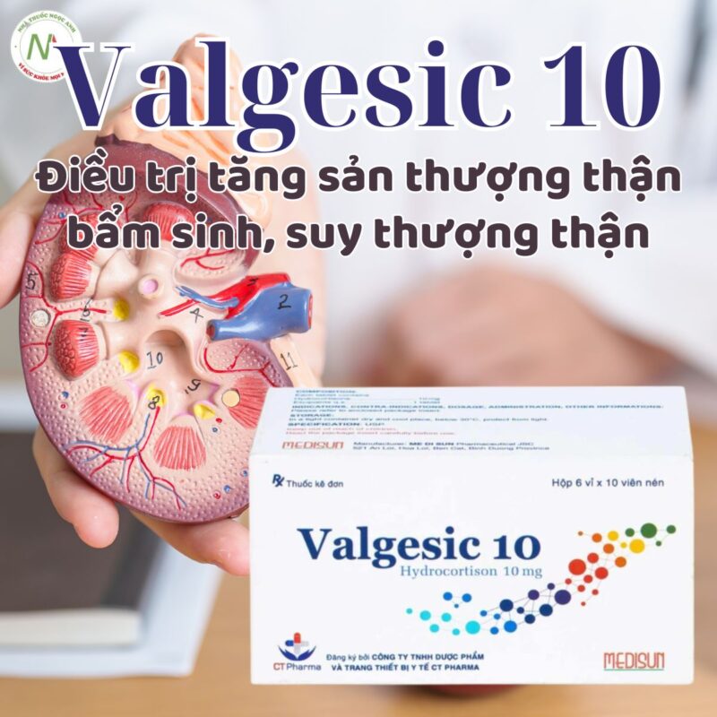 Thuốc Valgesic 10mg Medisun (Hydrocortisone) có tác dụng gì?
