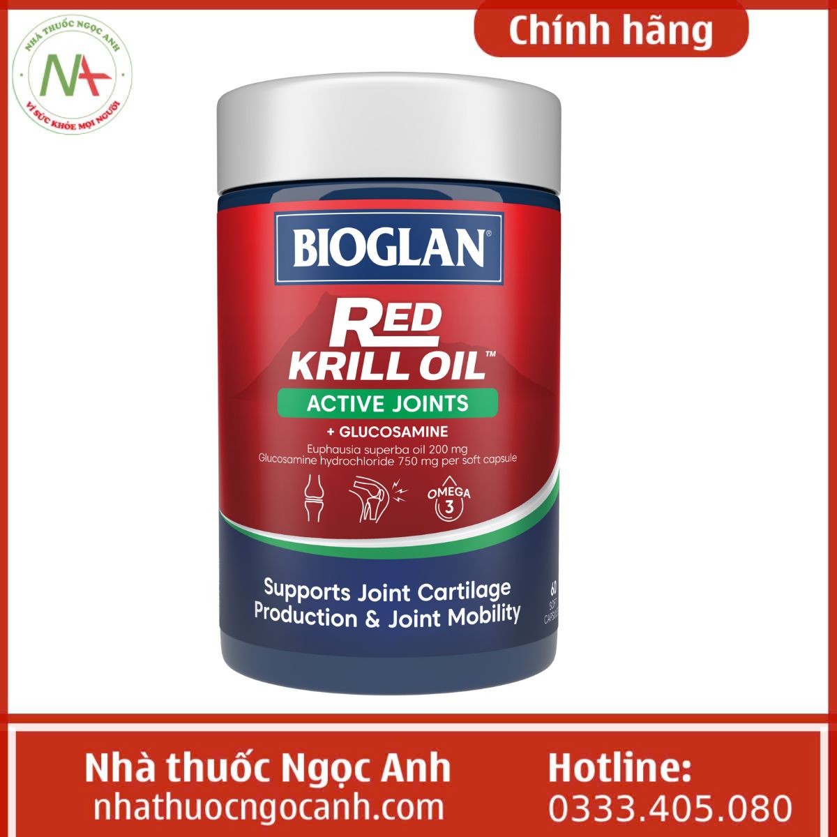Bioglan Red Krill Oil TM Active Joints là thuốc gì, tác dụng gì?