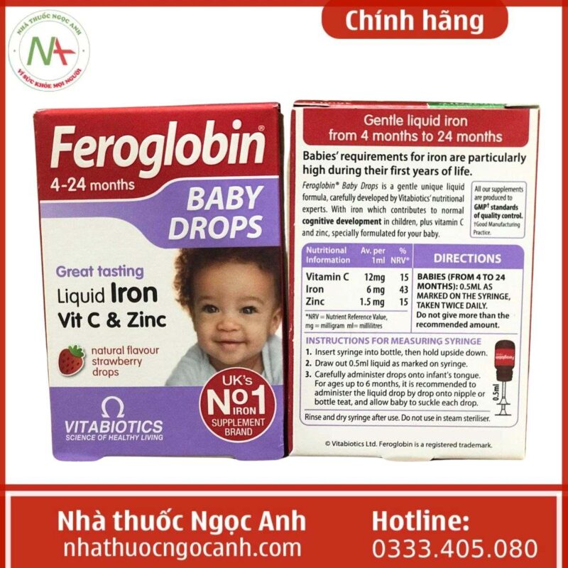 Thuốc Feroglobin Baby Drops có tác dụng gì, giá bao nhiêu, mua ở đâu?