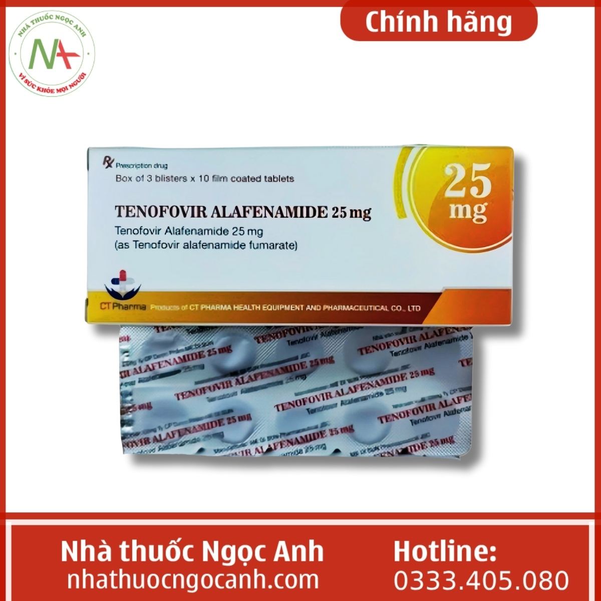 Thuốc Tenofovir Alafenamide 25mg CT Pharma là thuốc gì?