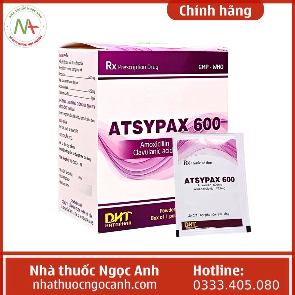 Thuốc Atsypax 600 (Amoxicillin, Acid Clavulanic) có tác dụng gì?