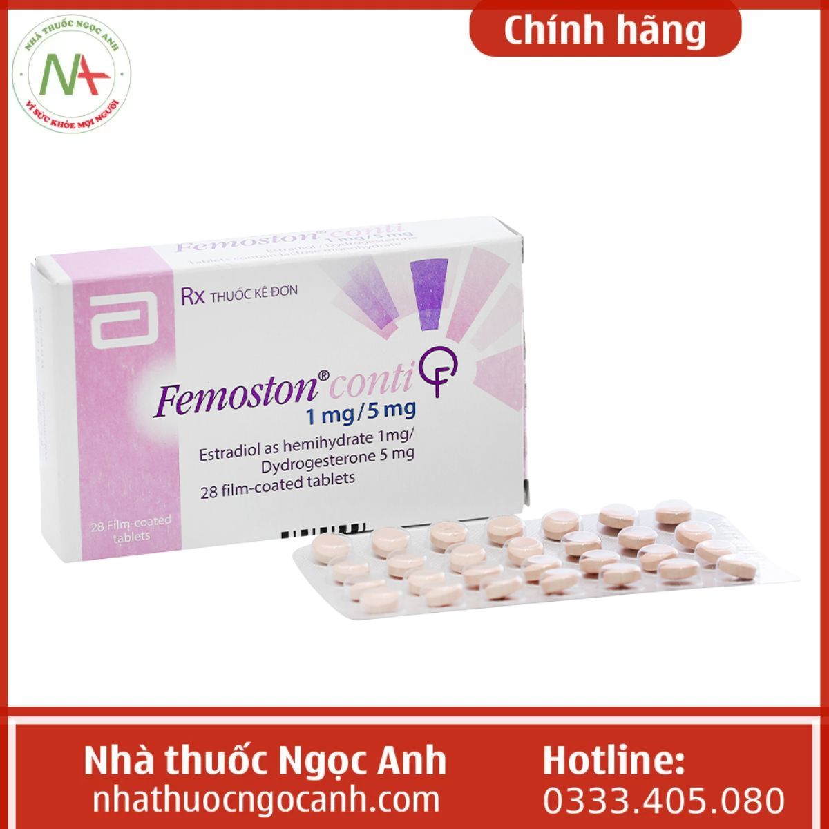 Thuốc Femoston Conti 1mg/5mg có tác dụng gì, giá bao nhiêu, mua ở đâu?