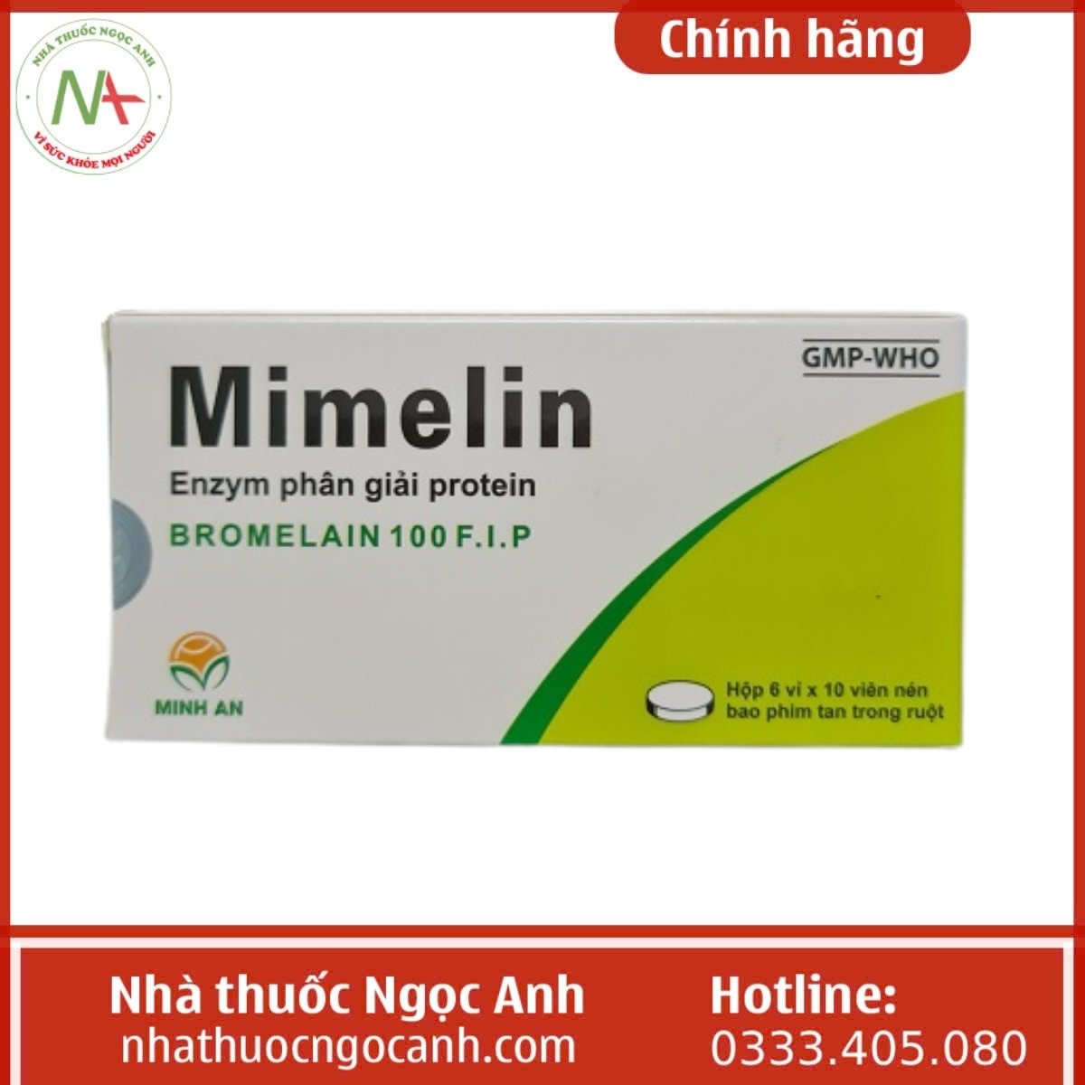Thuốc Mimelin 100 F.I.P (Bromelain) có tác dụng gì? Mua ở đâu?