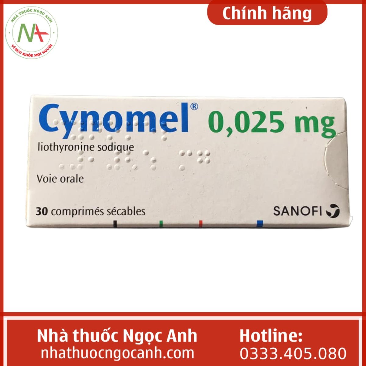 Thuốc Cynomel 0.025mg (Liothyronine sodium) là thuốc gì, mua ở đâu, giá ...