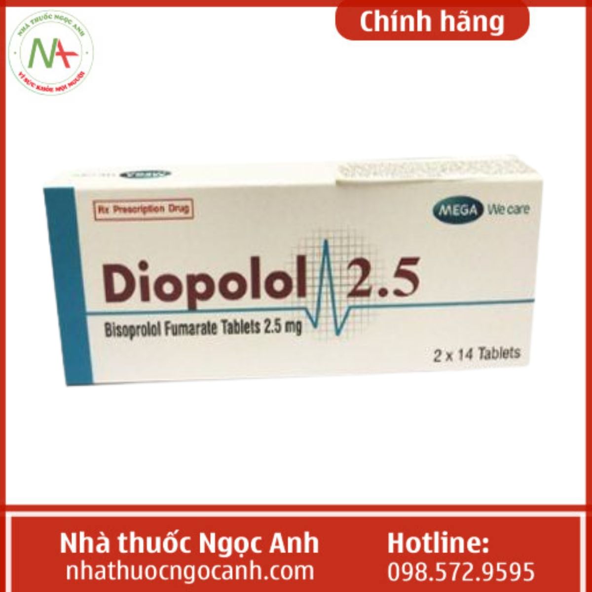 Thuốc Diopolol 2.5 là thuốc gì, có tác dụng gì, giá bao nhiêu?