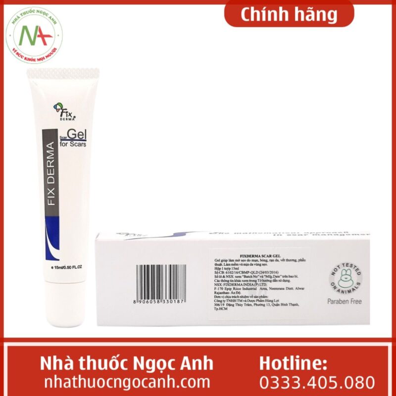 Fix Derma For Scar Gel là gì, có tác dụng gì, mua ở đâu, giá bao nhiêu
