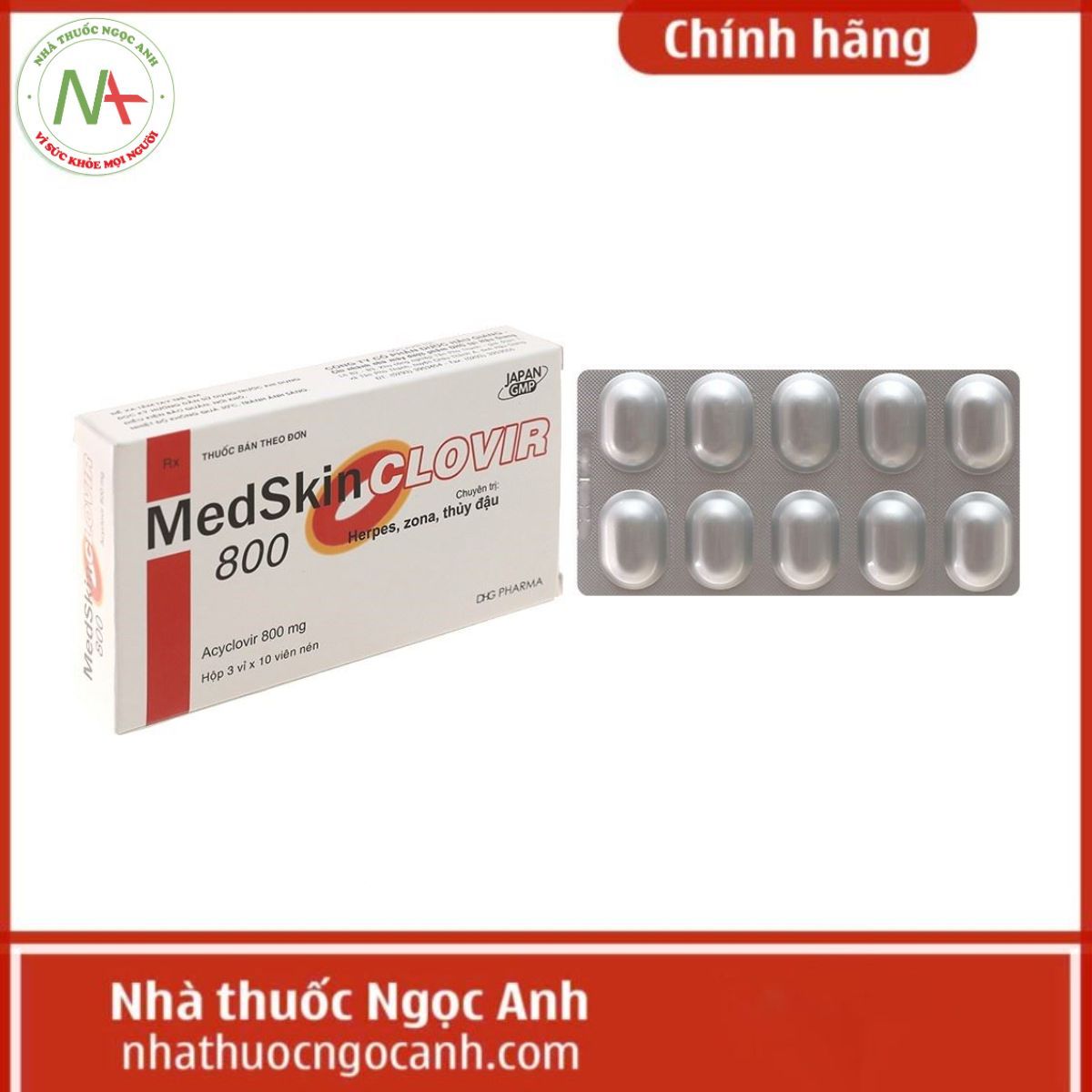 Thuốc Medskin clovir 800 (Acyclovir) là thuốc gì, có tác dụng gì?
