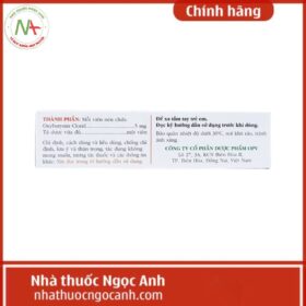 Thuốc Oxypod 5 (Oxybutynin) là thuốc gì, có tác dụng gì, giá bao nhiêu?