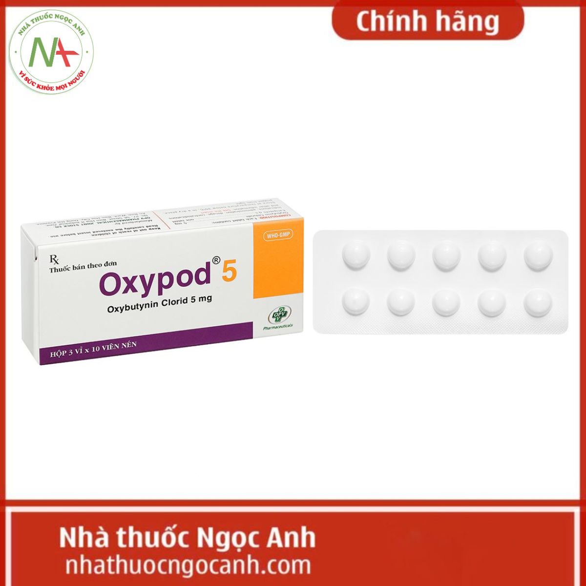 Thuốc Oxypod 5 (Oxybutynin) là thuốc gì, có tác dụng gì, giá bao nhiêu?