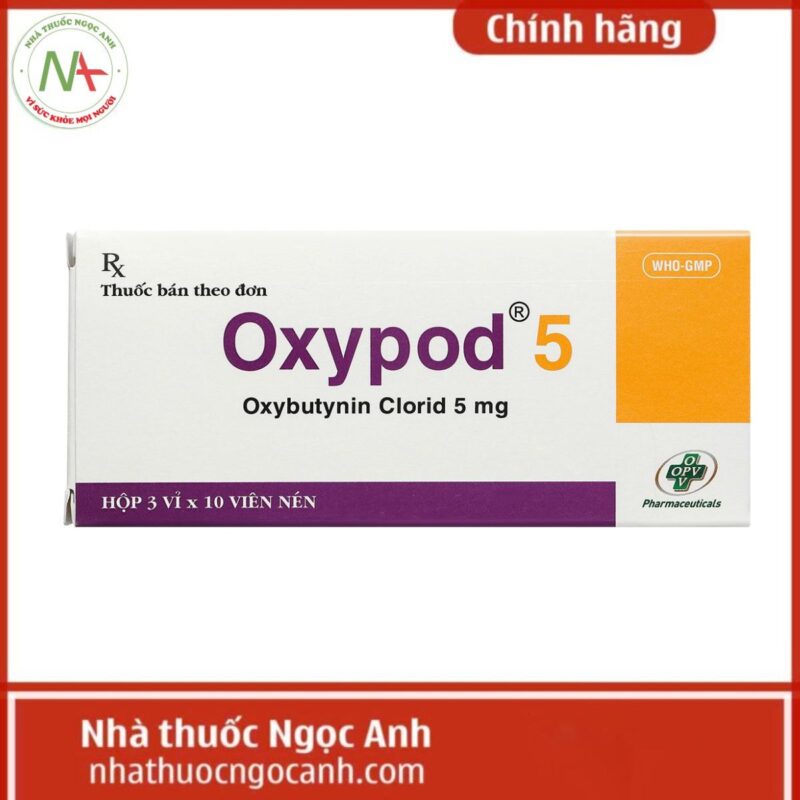 Thuốc Oxypod 5 (Oxybutynin) là thuốc gì, có tác dụng gì, giá bao nhiêu?