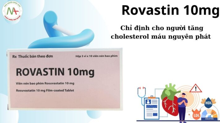 Thuốc Rovastin 10mg (Rosuvastatin) có tác dụng gì, giá bao nhiêu?