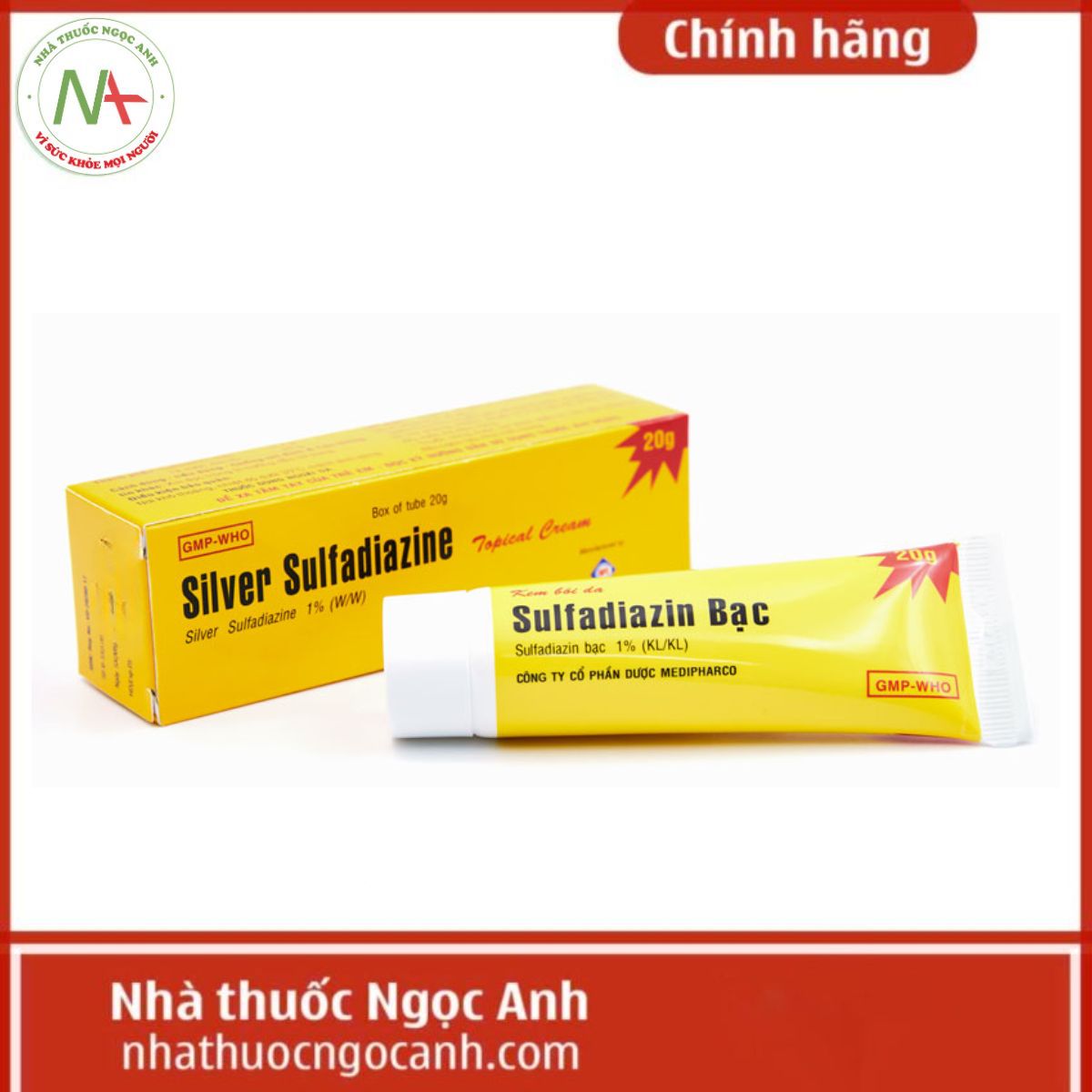 Thuốc Silver sulfadiazine: Kem bôi kháng khuẩn dùng tại chỗ