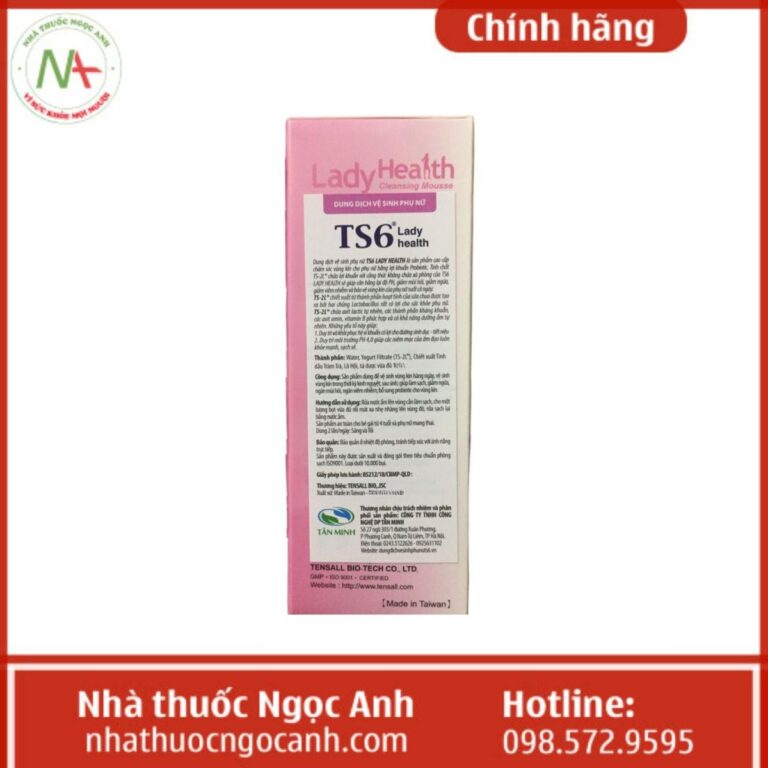 Dung dịch vệ sinh phụ nữ TS6 Lady Health giá bao nhiêu, có tốt không?