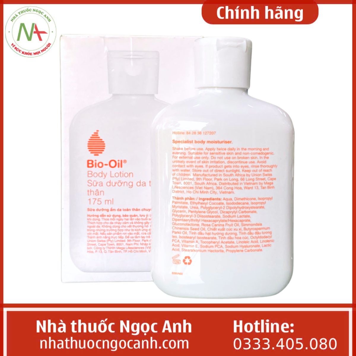 Bio-Oil Body Lotion 175ml có tác dụng gì, mua ở đâu, giá bao nhiêu?