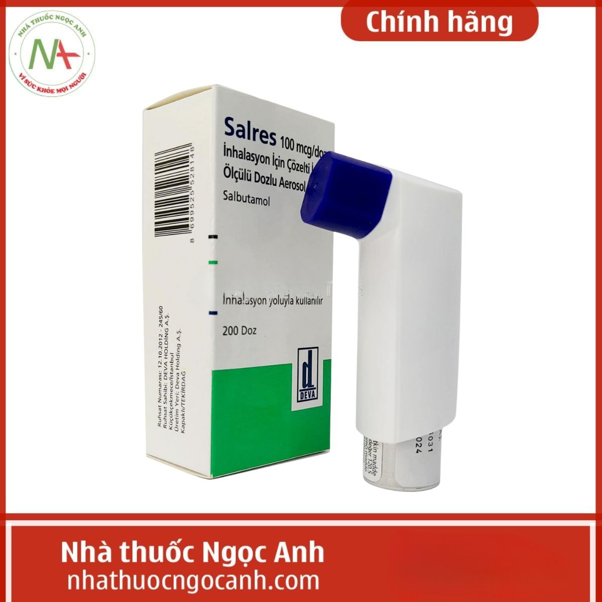 Thuốc Salres 100mcg (Salbutamol) là thuốc gì, mua ở đâu, giá bao nhiêu?