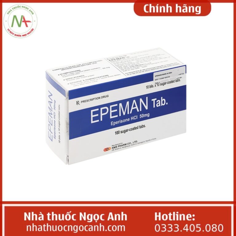 Thuốc Epeman Tab. 50mg (Eperisone) có tác dụng gì? Mua ở đâu?