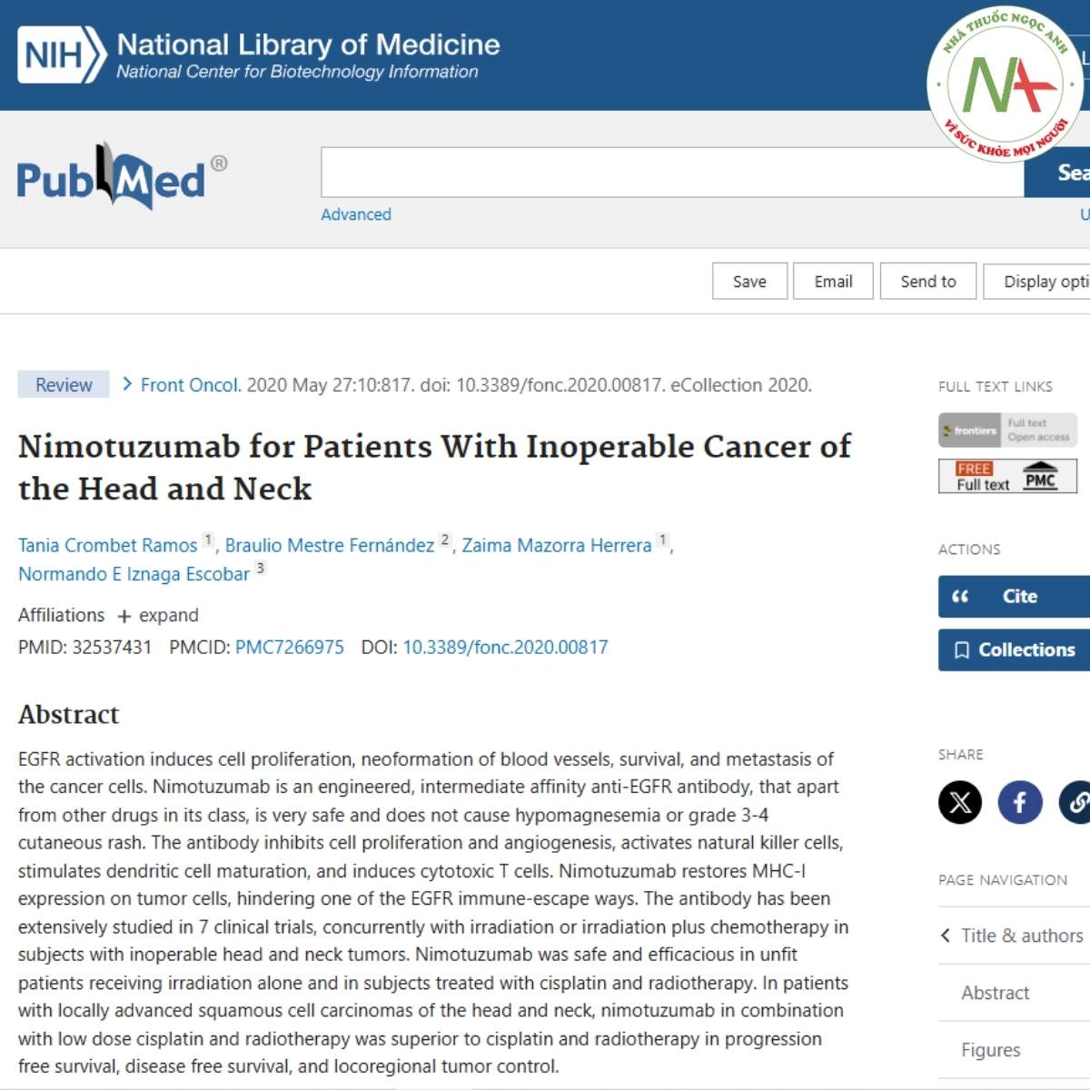 Nimotuzumab là gì? Được ứng dụng trongn ngành y học thế nào?