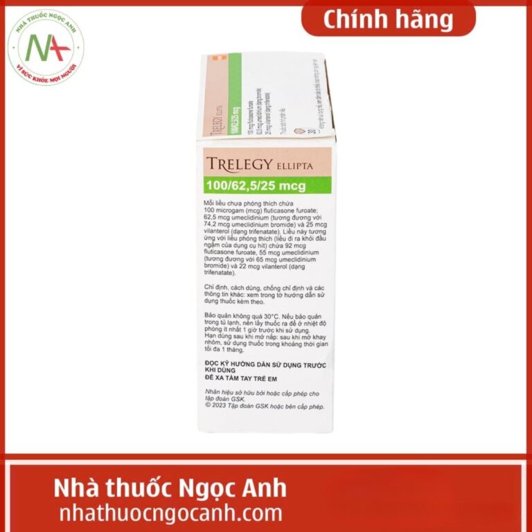 Thuốc Trelegy Ellipta 100/62,5/25 mcg có tác dụng gì? Mua ở đâu?