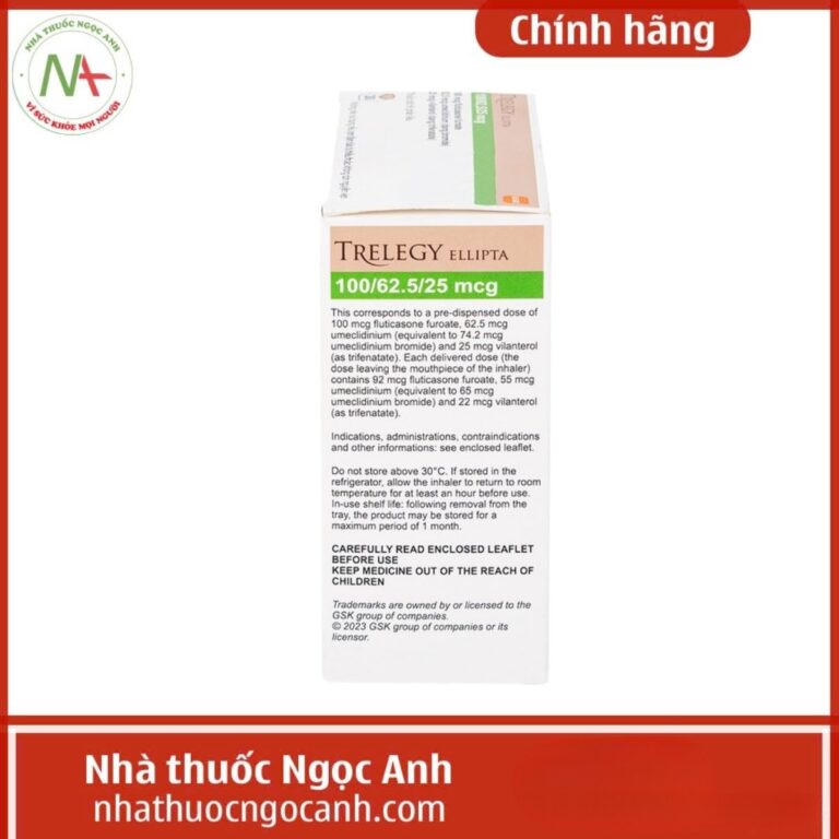 Thuốc Trelegy Ellipta 100/62,5/25 mcg có tác dụng gì? Mua ở đâu?