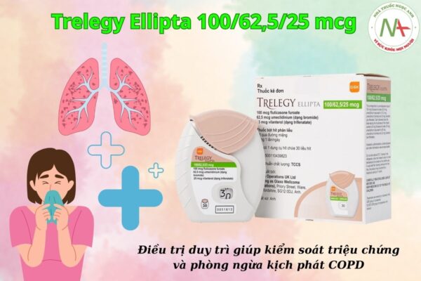Thuốc Trelegy Ellipta 100/62,5/25 mcg có tác dụng gì? Mua ở đâu?