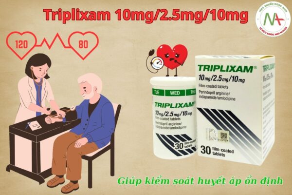 Thuốc Triplixam 10mg/2.5mg/10mg có tác dụng gì? Tìm mua ở đâu?