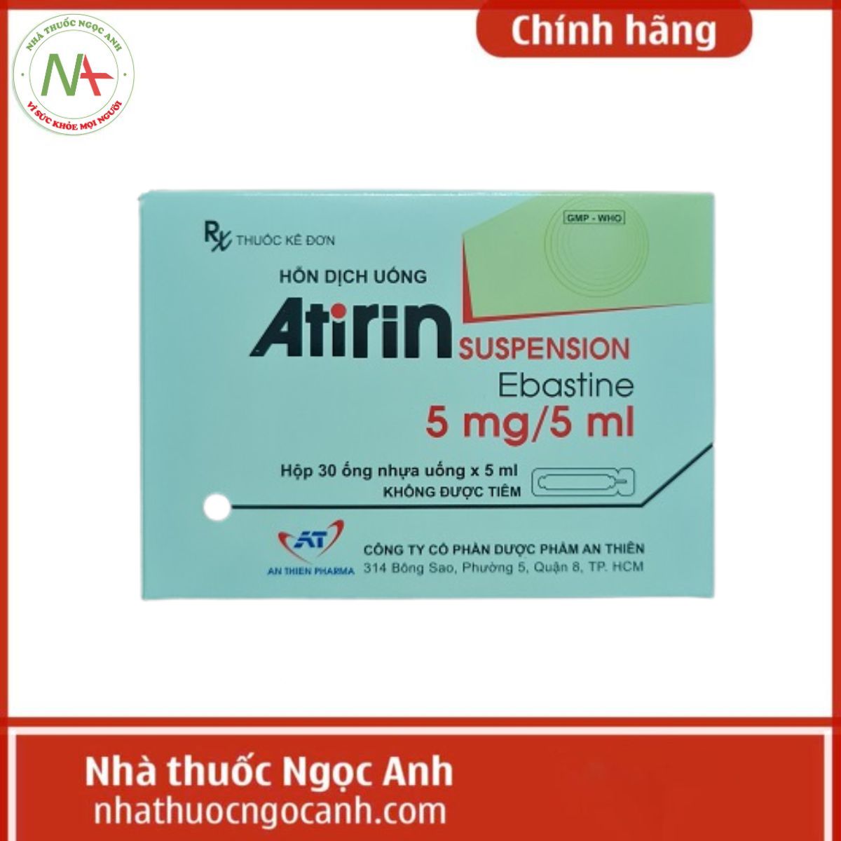 Thuốc Atirin suspension 5mg/5ml (Ebastin) là thuốc gì, có tác dụng gì?