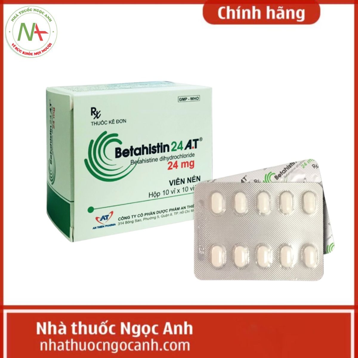 Thuốc Betahistin 24 A.T (Betahistine) là thuốc gì, có tác dụng gì?