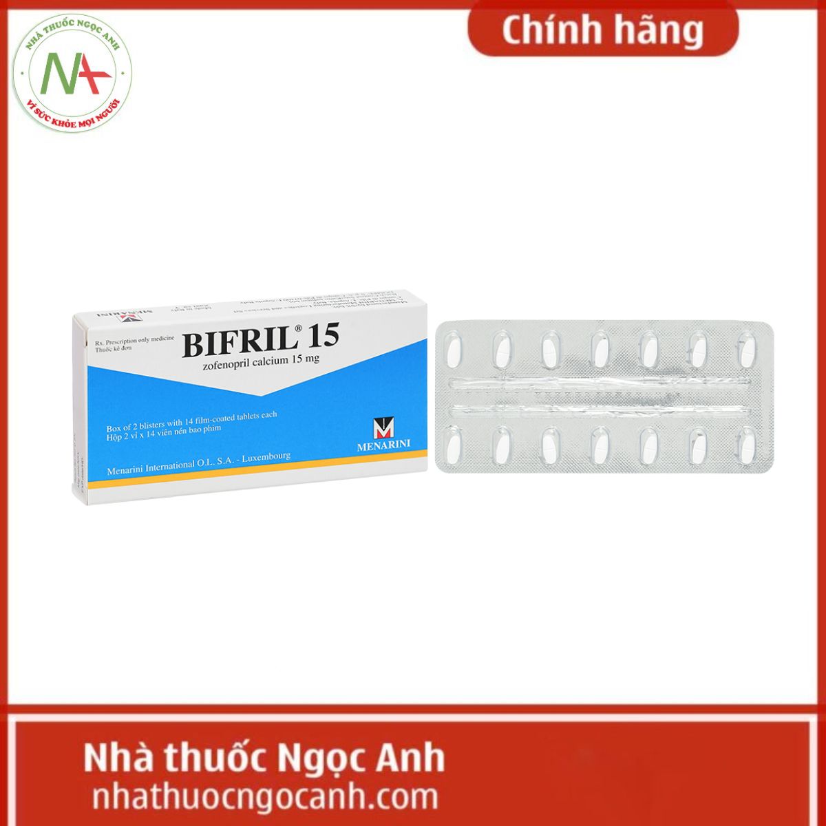 Thuốc Bifril 15 (Zofenopril calci) là thuốc gì, có tác dụng gì?