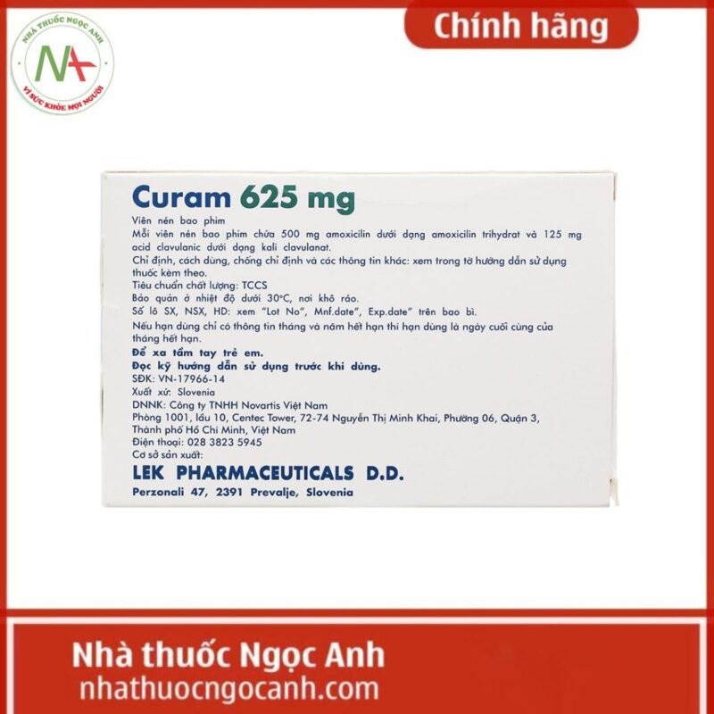 Thuốc Curam 625mg (Amoxicillin, Acid clavulanic) có tác dụng gì?