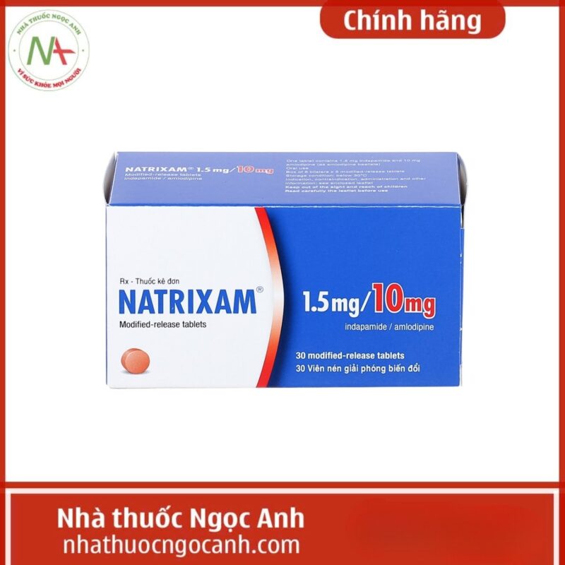 Thuốc Natrixam 1.5mg/10mg (Indapamid, Amlodipin) có tác dụng gì?