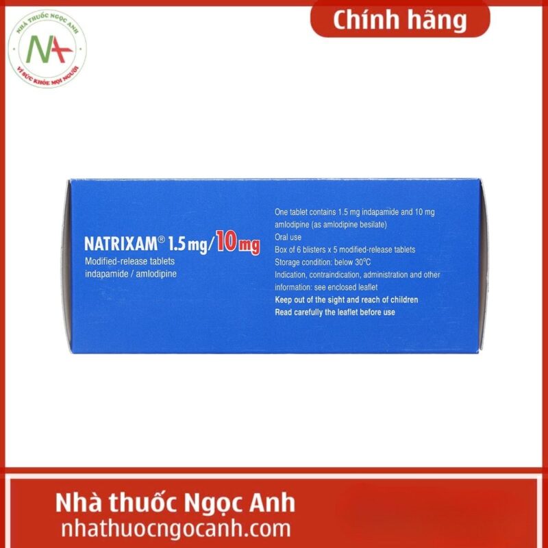 Thuốc Natrixam 1.5mg/10mg (Indapamid, Amlodipin) có tác dụng gì?